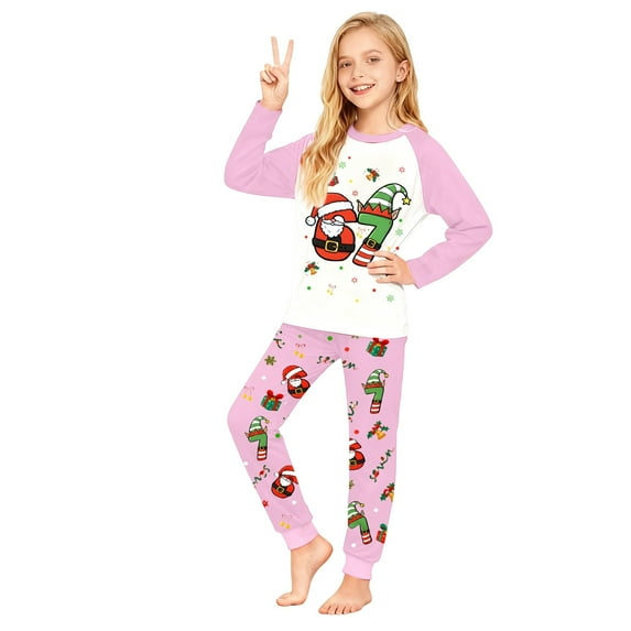 ChaoLingNeng 67 Shirt Kids Christmas Tops and Pants set 6 7 meme Top ...