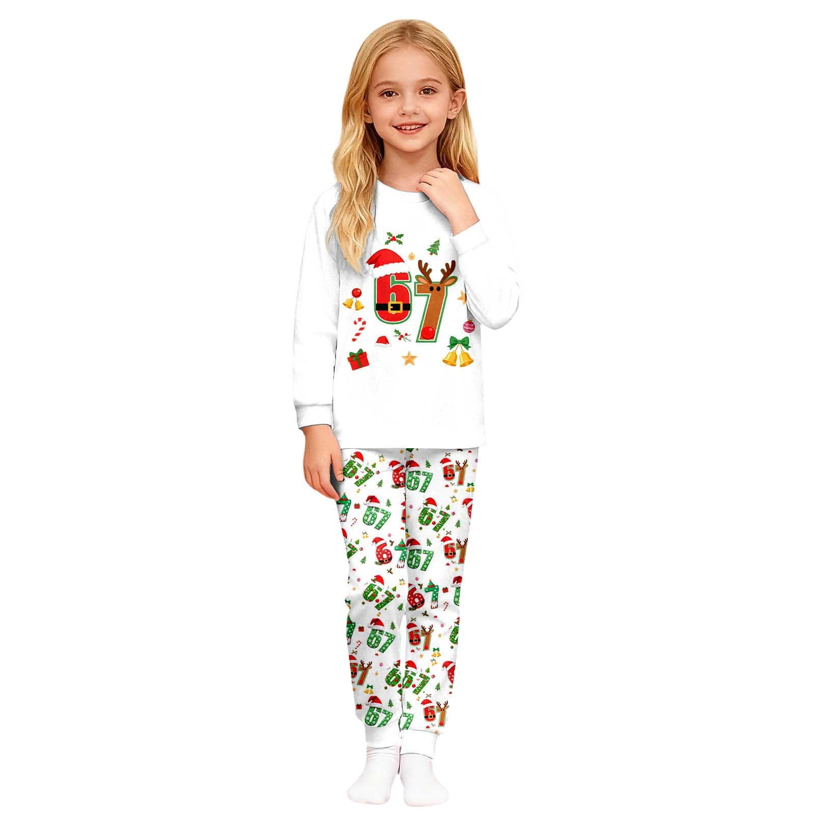 ChaoLingNeng 67 Shirt Kids Christmas Tops and Pants set 6 7 meme Top ...