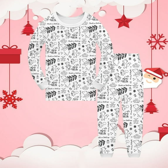 ChaoLingNeng Christmas Colorable Pants Set for Kids Boys Girls Funny Christmas DIY Hand Painted ...