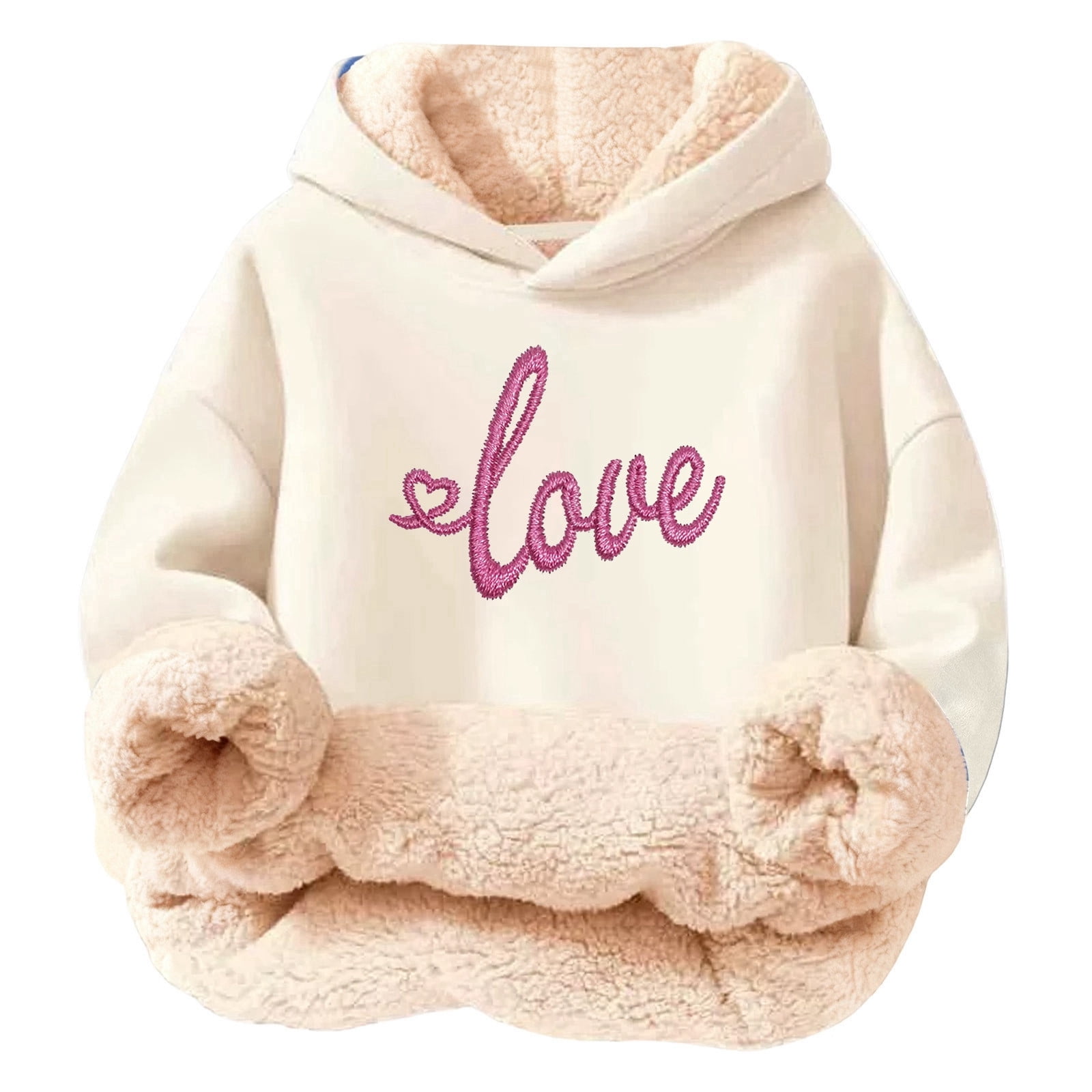 ChaoLingNeng Girls Hoodies,Cozy Fleece Hooded Pullover for Girls Soft ...