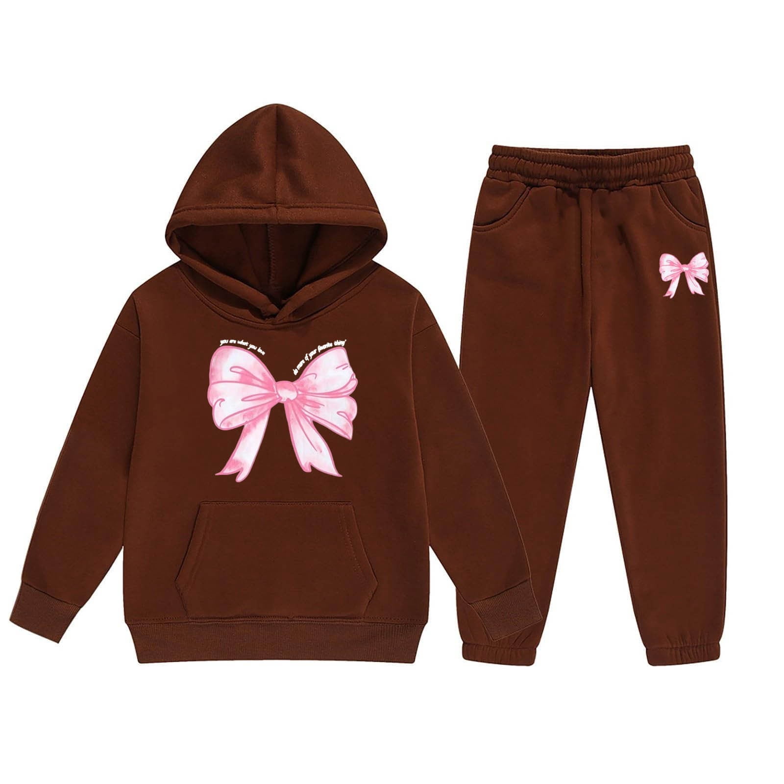 ChaoLingNeng Girls Outfits Size 10-12 Cute Print Round Neck Long Sleeve ...