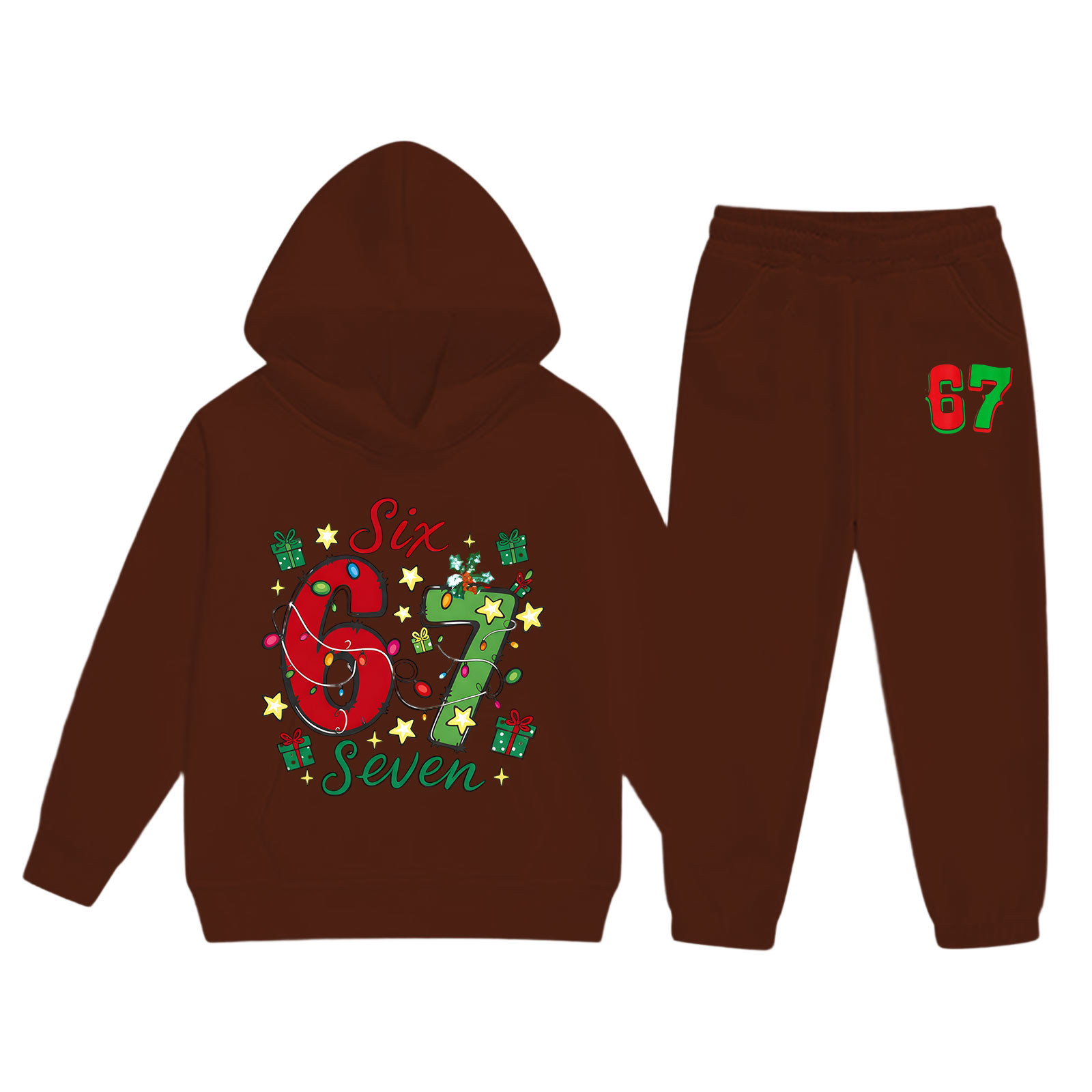ChaoLingNeng Girls Outfits Size 14-16 Letter Print Crew Neck Long ...