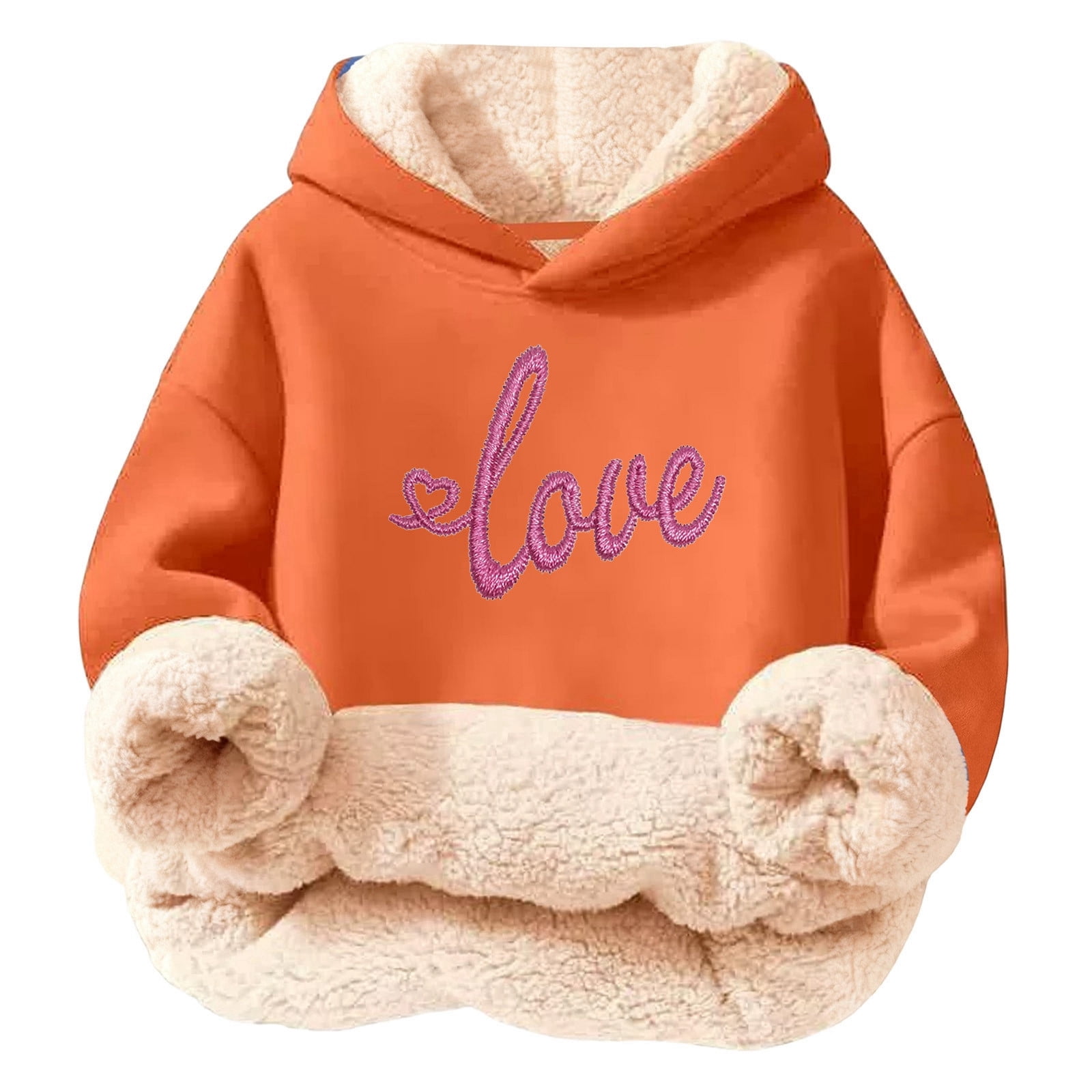 ChaoLingNeng Hoodies for Girls,Cozy Fleece Hooded Pullover for Girls ...