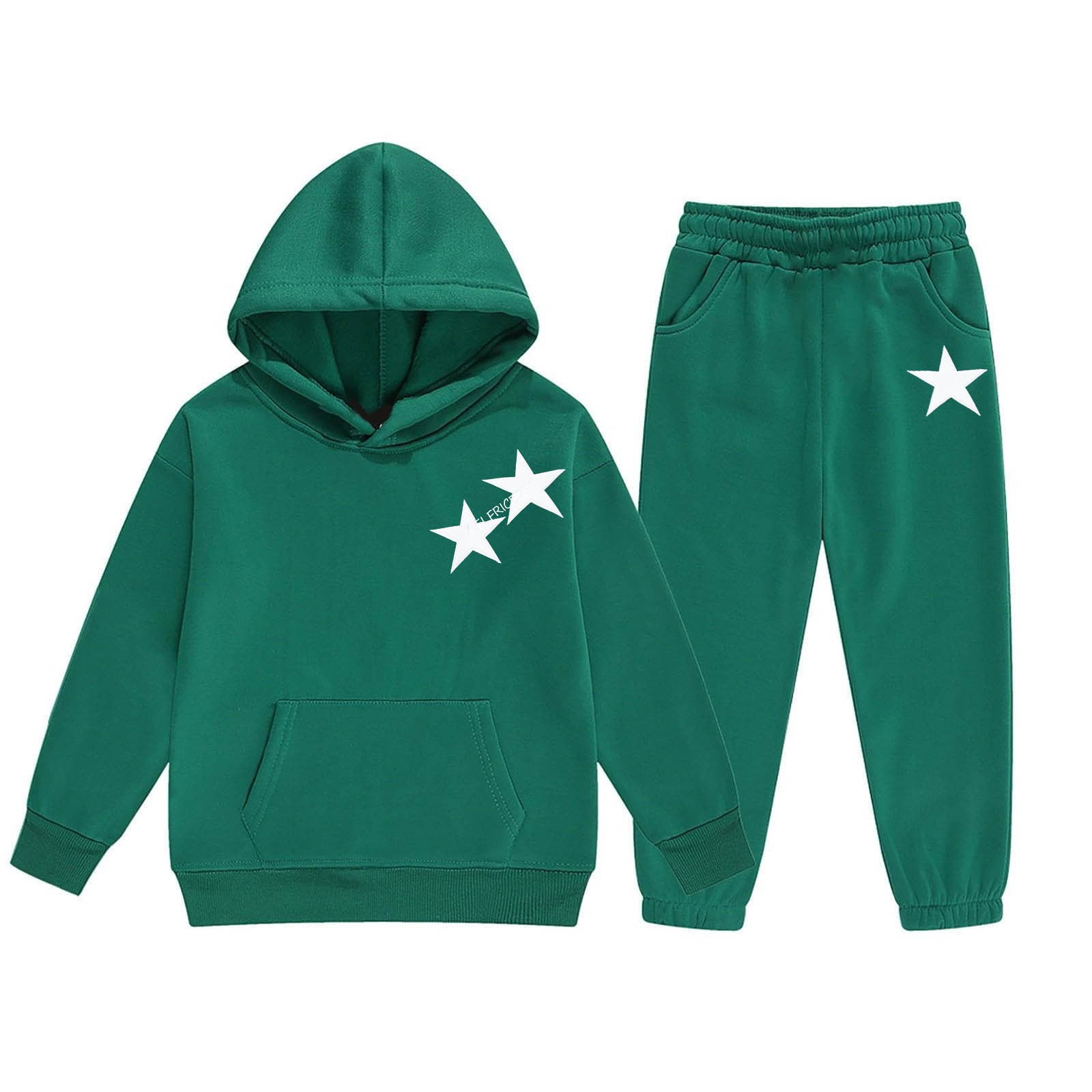 ChaoLingNeng Kids Sweatsuit Boys 8-10 Long Sleeve Warm Pullover Hoodie ...