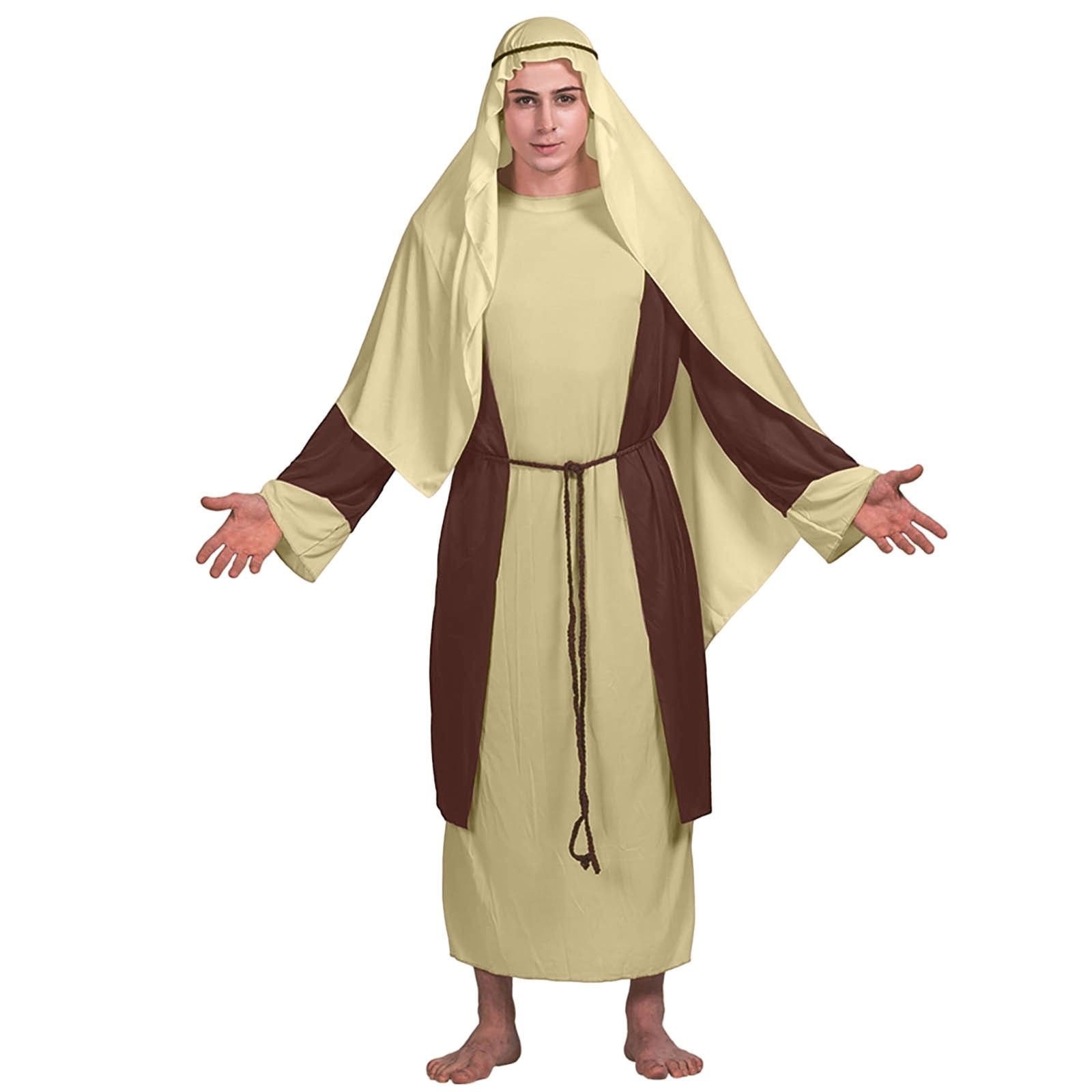 ChaoLingNeng Mens Shepherd Nativity Outfit for Christmas, Shepherd Robe ...