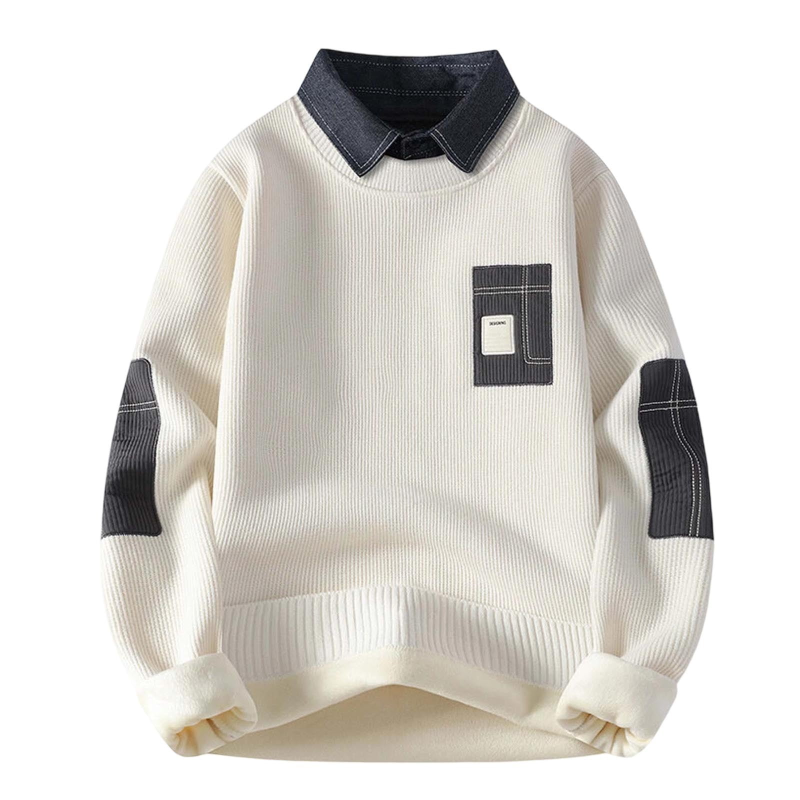 ChaoLingNeng Mens Sweaters And Pullovers Knit Sweaters Men Lightweight ...