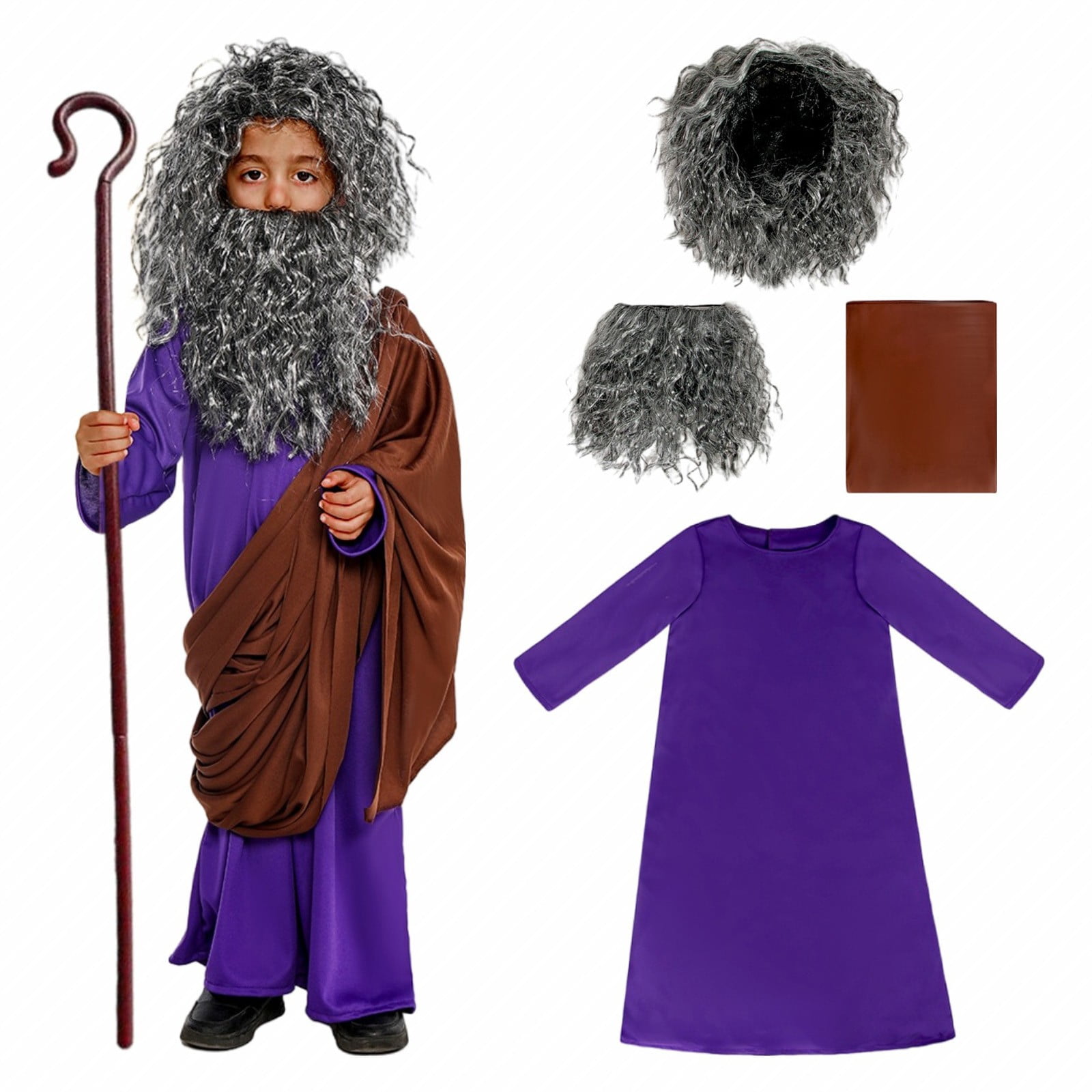 ChaoLingNeng Saint Shepherd Outfit for Kids Christmas Biblical Nativity ...