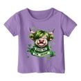 ChaoLingNeng St Patrick Day Shirt Girls Irish Shamrock Short Sleeve ...