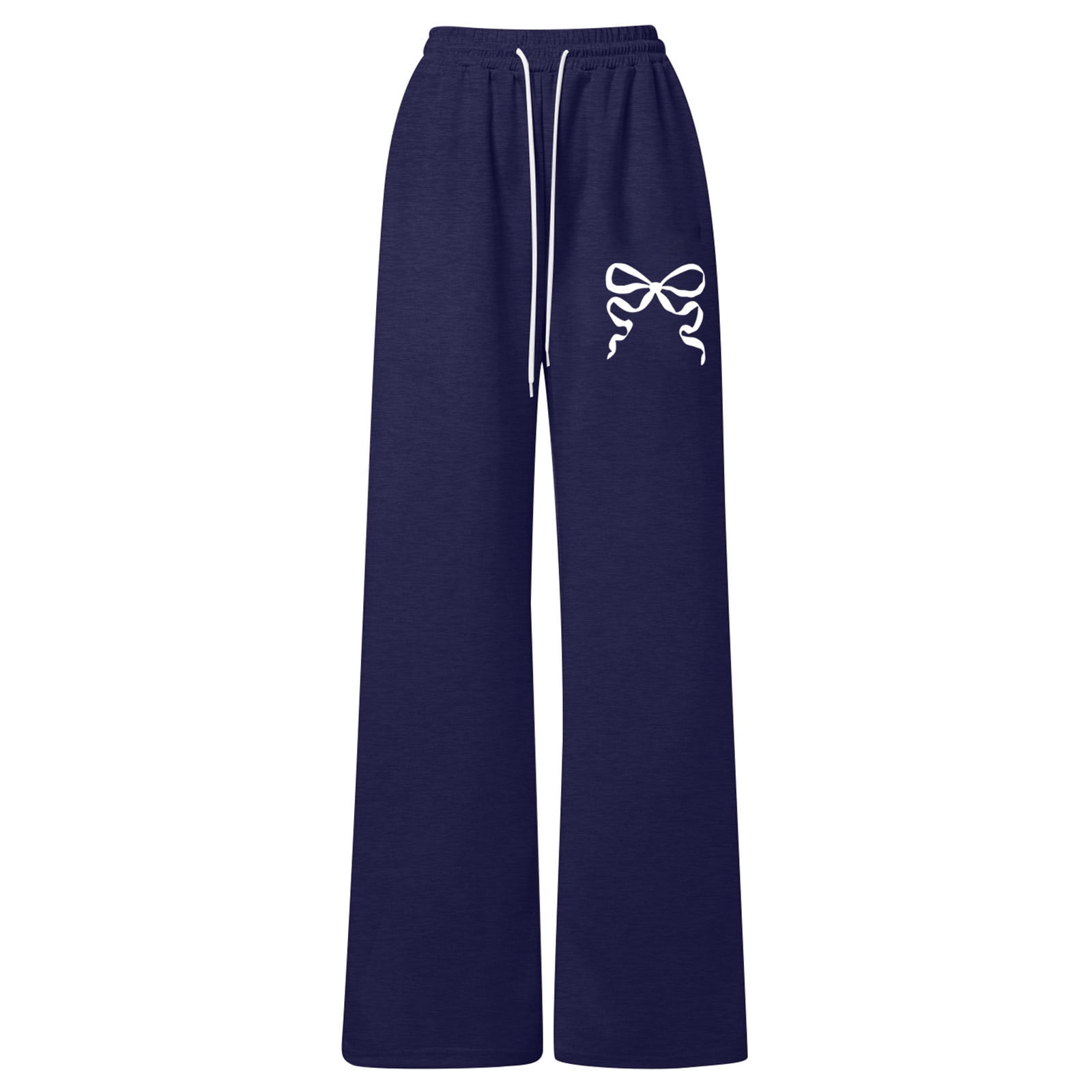ChaoLingNeng Sweatpants for Teen Girls Bow Drawstring Wide Leg Y2k ...