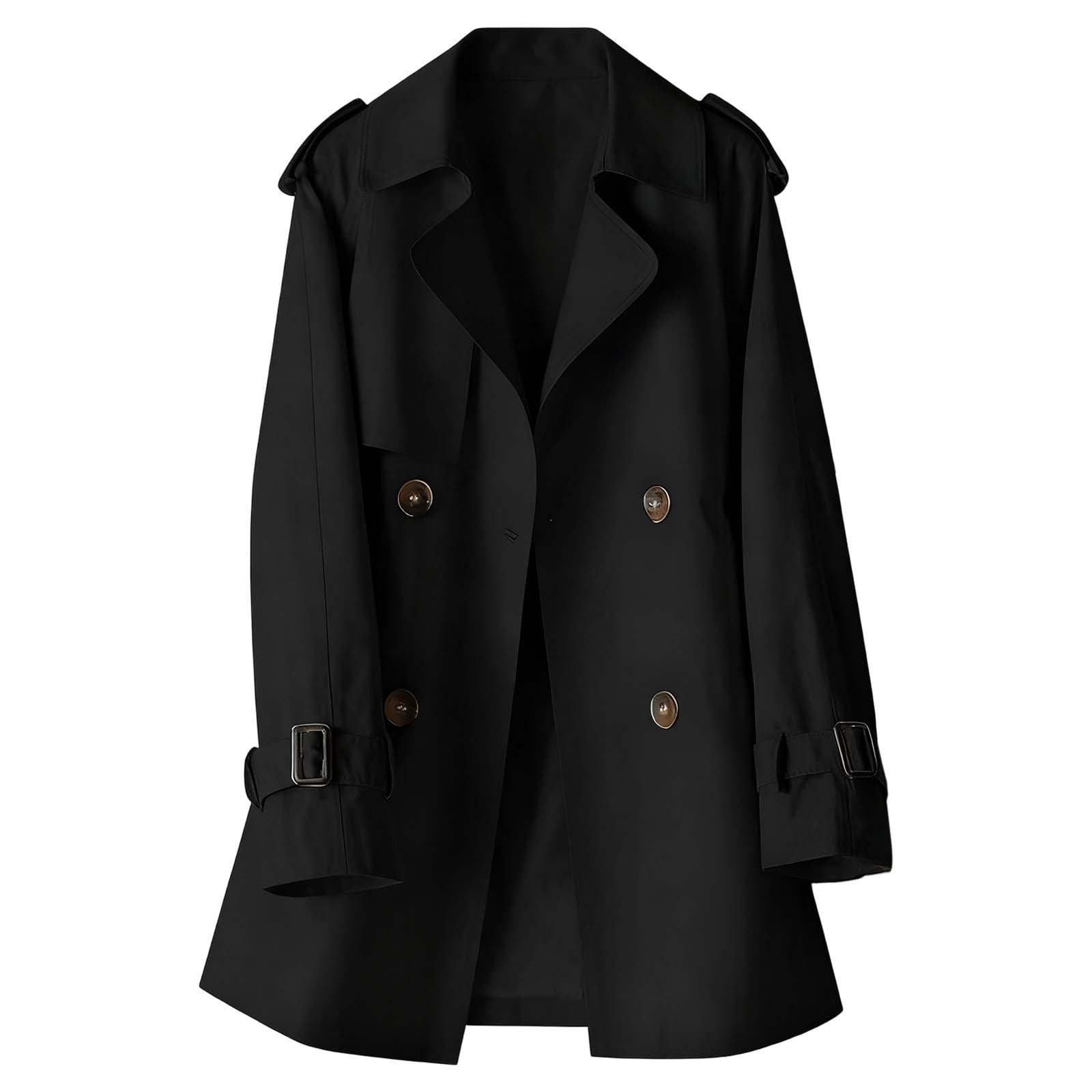 ChaoLingNeng Trench Coat for Women Oversized Long British Style Trench ...