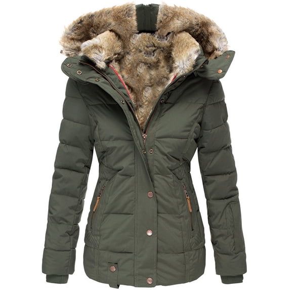 ChaoLingNeng Winter Puffer Jackets for Women, Women's Winter Cropped ...