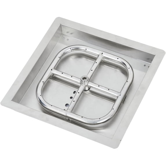 ChaoLink 12x12 Inch Stainless Steel Drop-In Square Fire Pit Burner Kit ...