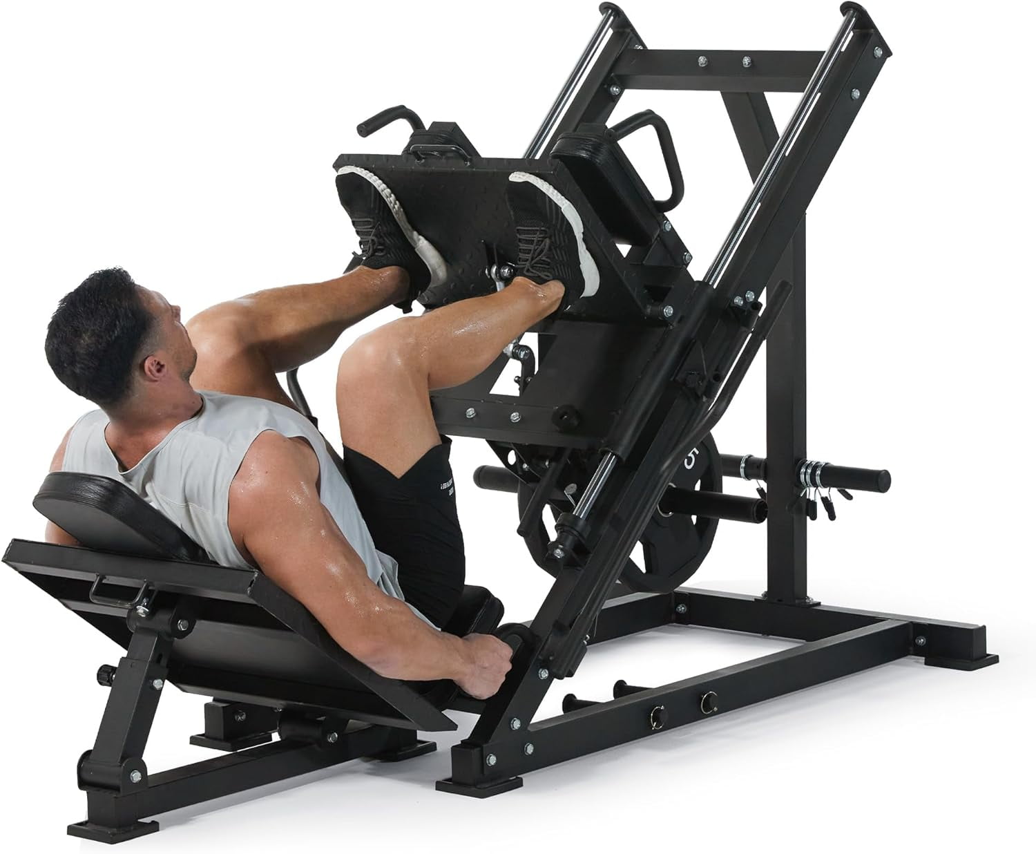 ChaoLink 2-in-1 Adjustable Leg Press & Hack Squat Machine – Full Lower ...