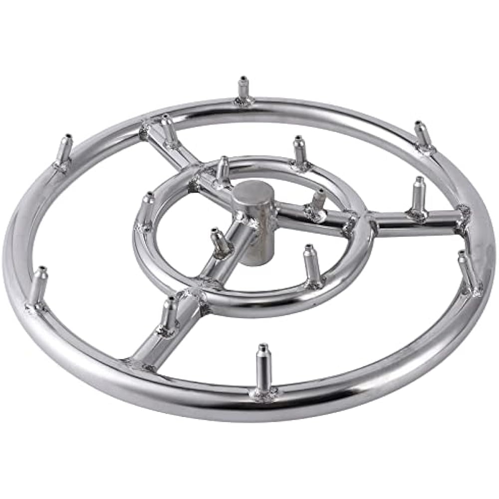 ChaoLink 24" Round Fire Pit Burner Ring, 304 Stainless Steel, High ...