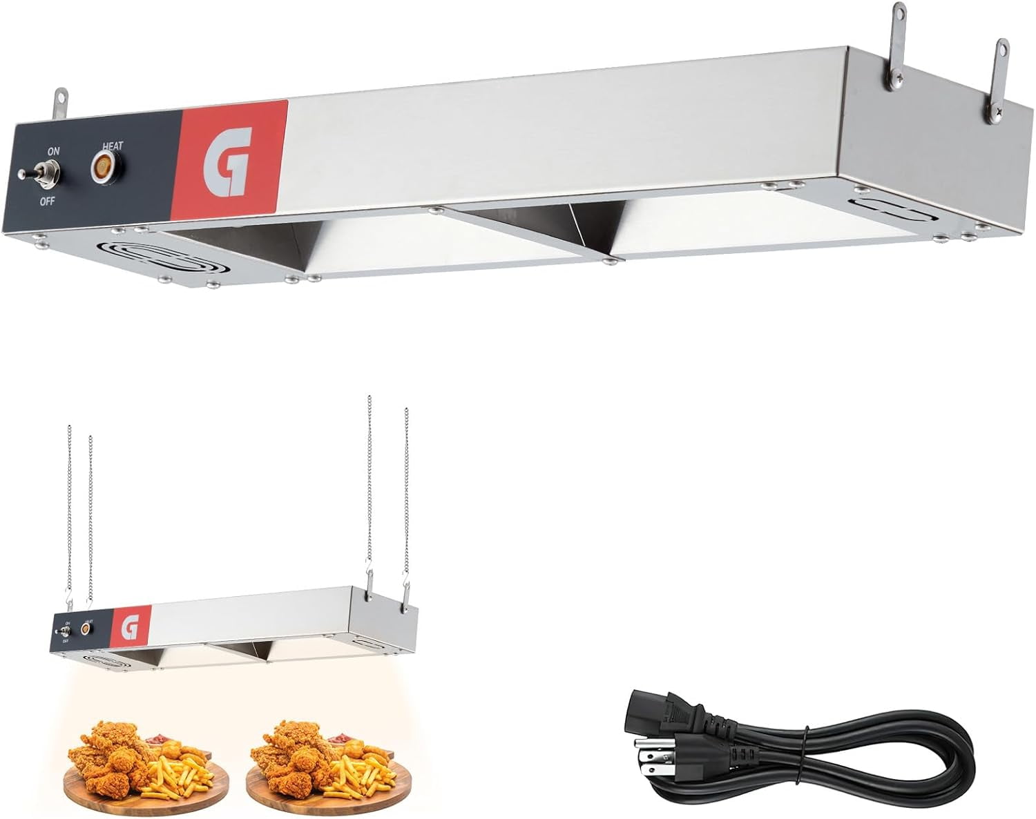 ChaoLink 24 inches Electric Strip Heater, 750W Food Heat Lamp Overhead ...