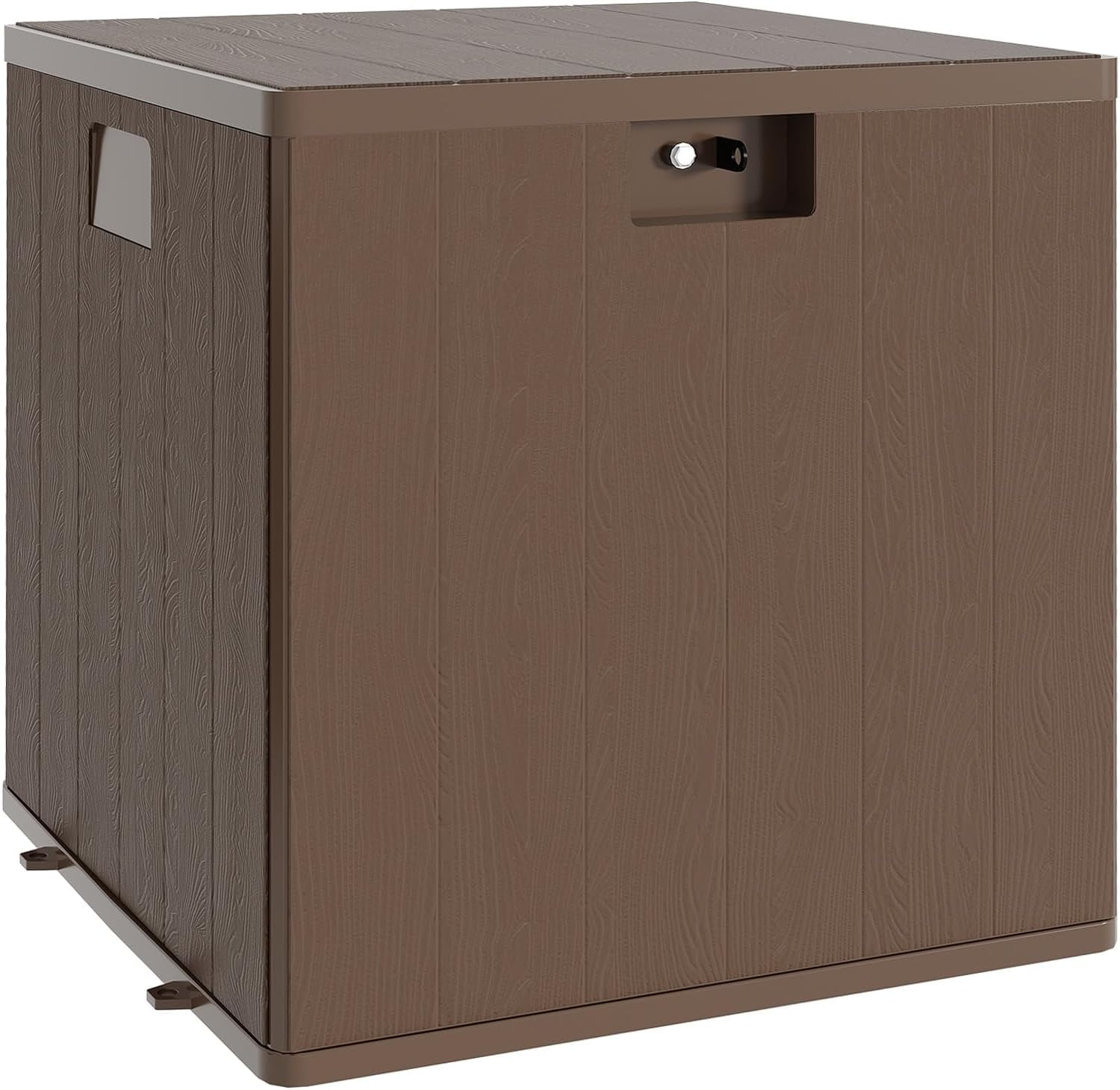 ChaoLink 28Gallon Brown Resin Deck Box,Outdoor Storage Box Waterproof ...