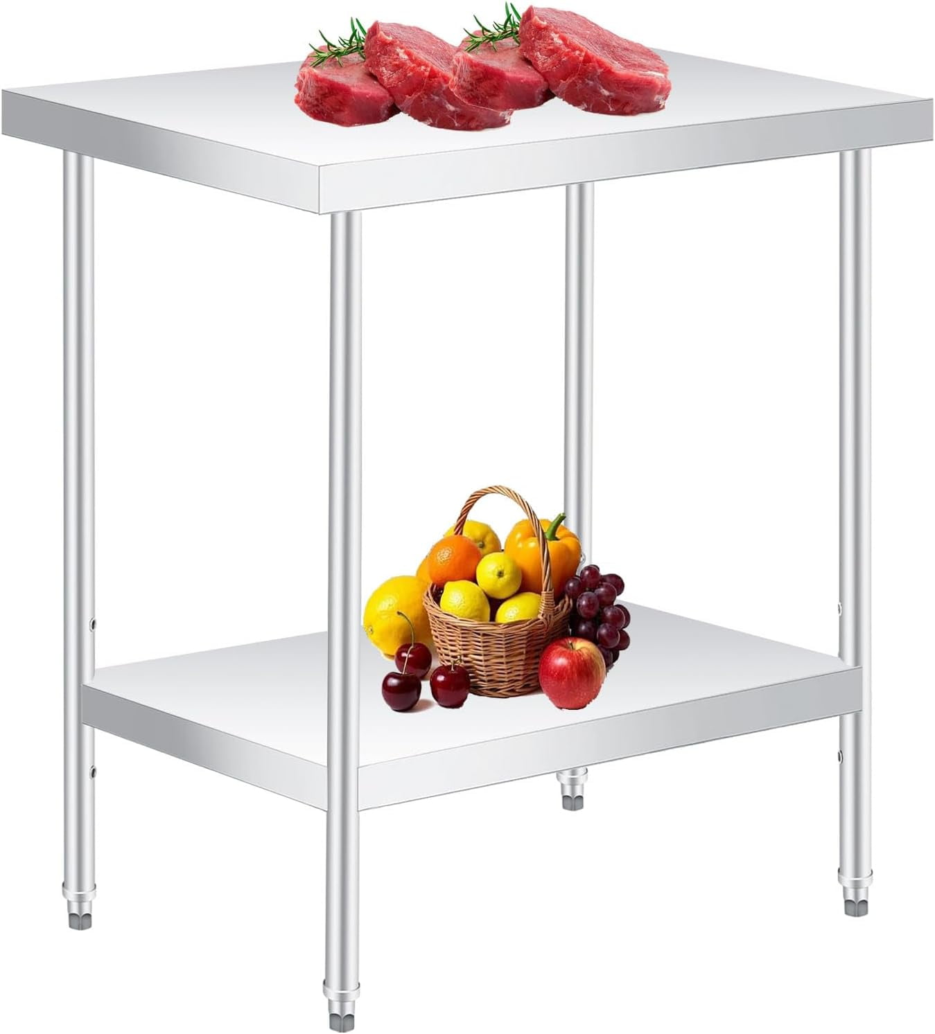 ChaoLink 30x24x35 Inch Stainless Steel Kitchen Work Table with ...