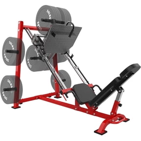 Titan Fitness 700 LB Plate-Loaded Linear Hack Squat Press Machine for ...