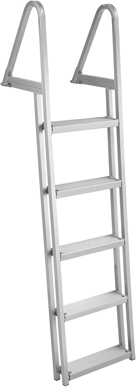 ChaoLink Removable Dock Ladder 3/4/5 Steps - Anti-Corrosion 6063 Aluminum,Upgraded Widen Nonslip ...
