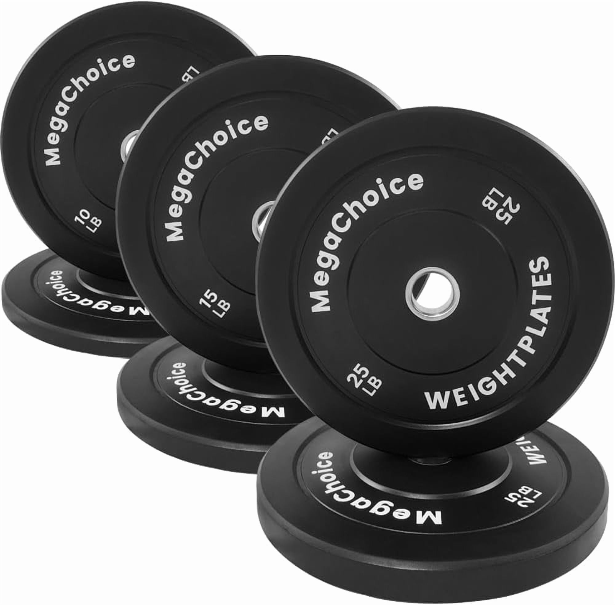 ChaoLink Rubber Bumper Plates Set 100 Lbs – (10, 15, 25 Lb) 2 Inch ...