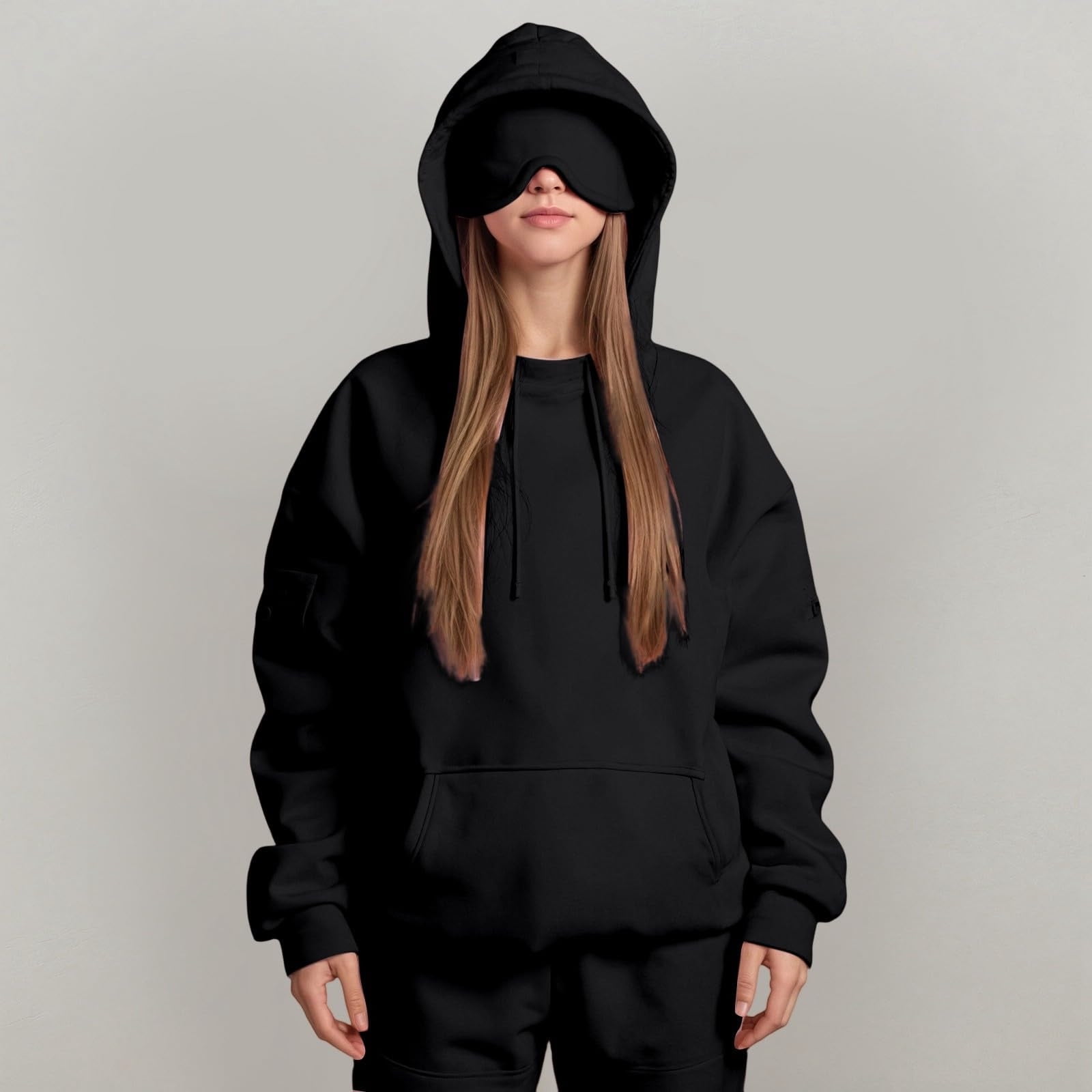 Chaoheng 2025 Women Y2k Hoodies Women's Sleep Hoodie with Built-in Eye ...