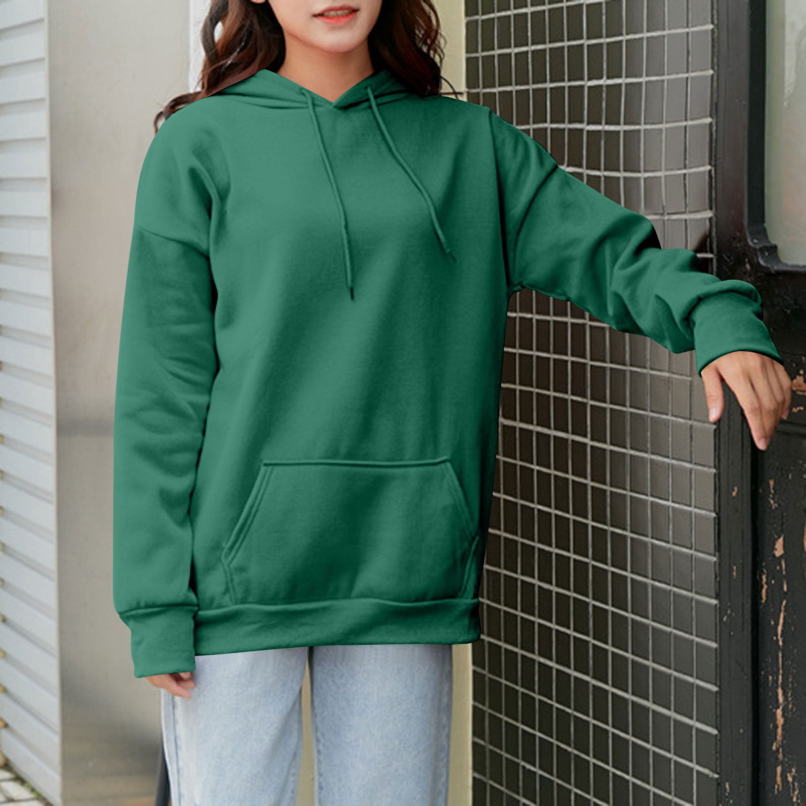Chaoheng Hoodies for Women Plus Size Women's Basic Solid Hoodie,Classic ...