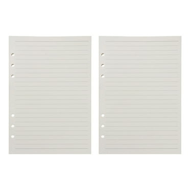 BE-TOOL 80Pcs Refill Sheets Papers 6 Hole Punched Loose-Leaf Papers A6 ...