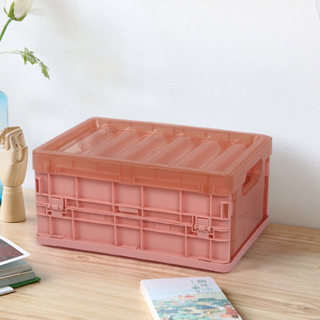 Chaoliuy Milk Crate Collapsible Crate Plastic Folding Storage Container ...