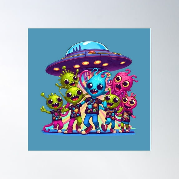 Chaos Aliens Poster Wall Art, Modern Wall Decor For Living Room Bedroom ...