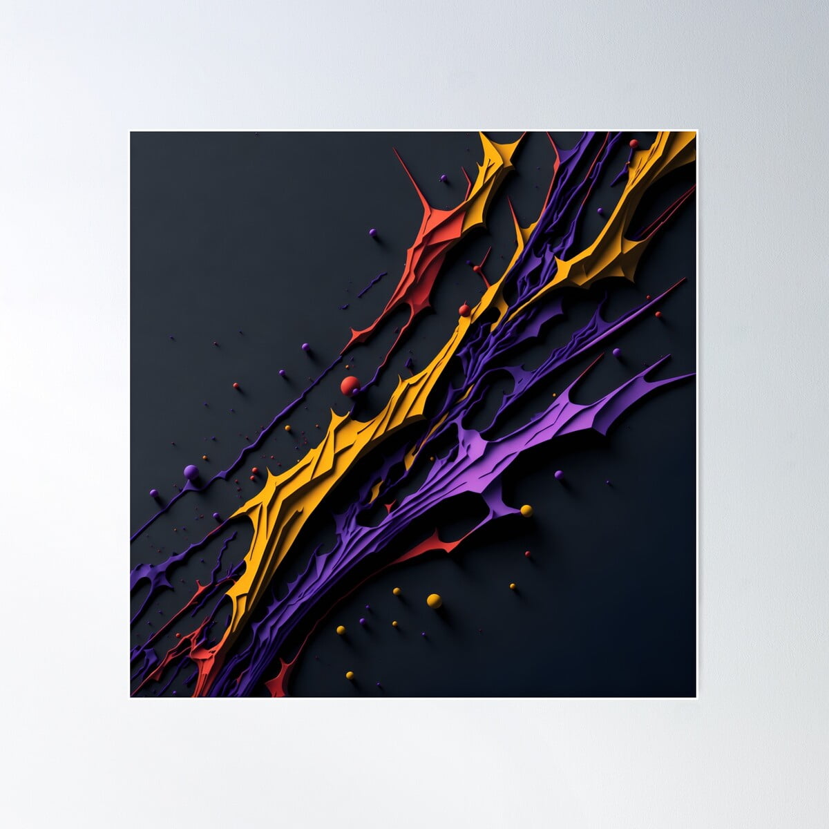 Chaos In Colors| Colour Splash| Abstract Paint Splash Print| Paint ...