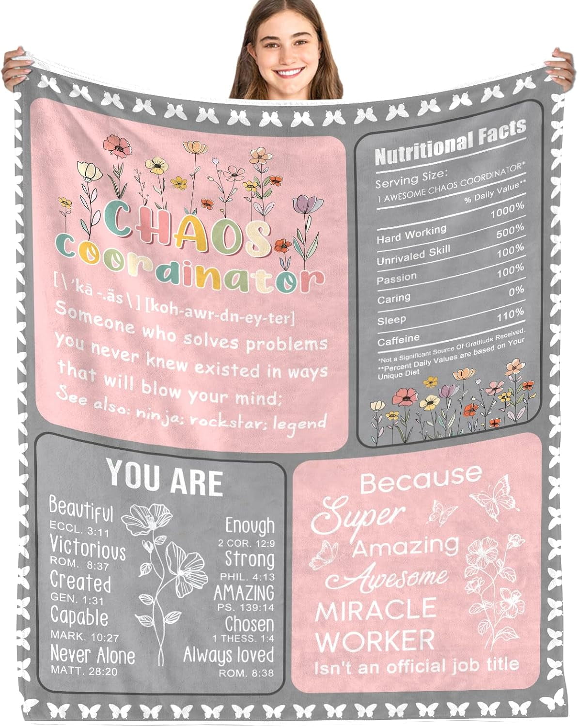 Chaos Coordinator Gifts Blankets, Thank You Gifts for Women, Coworker ...
