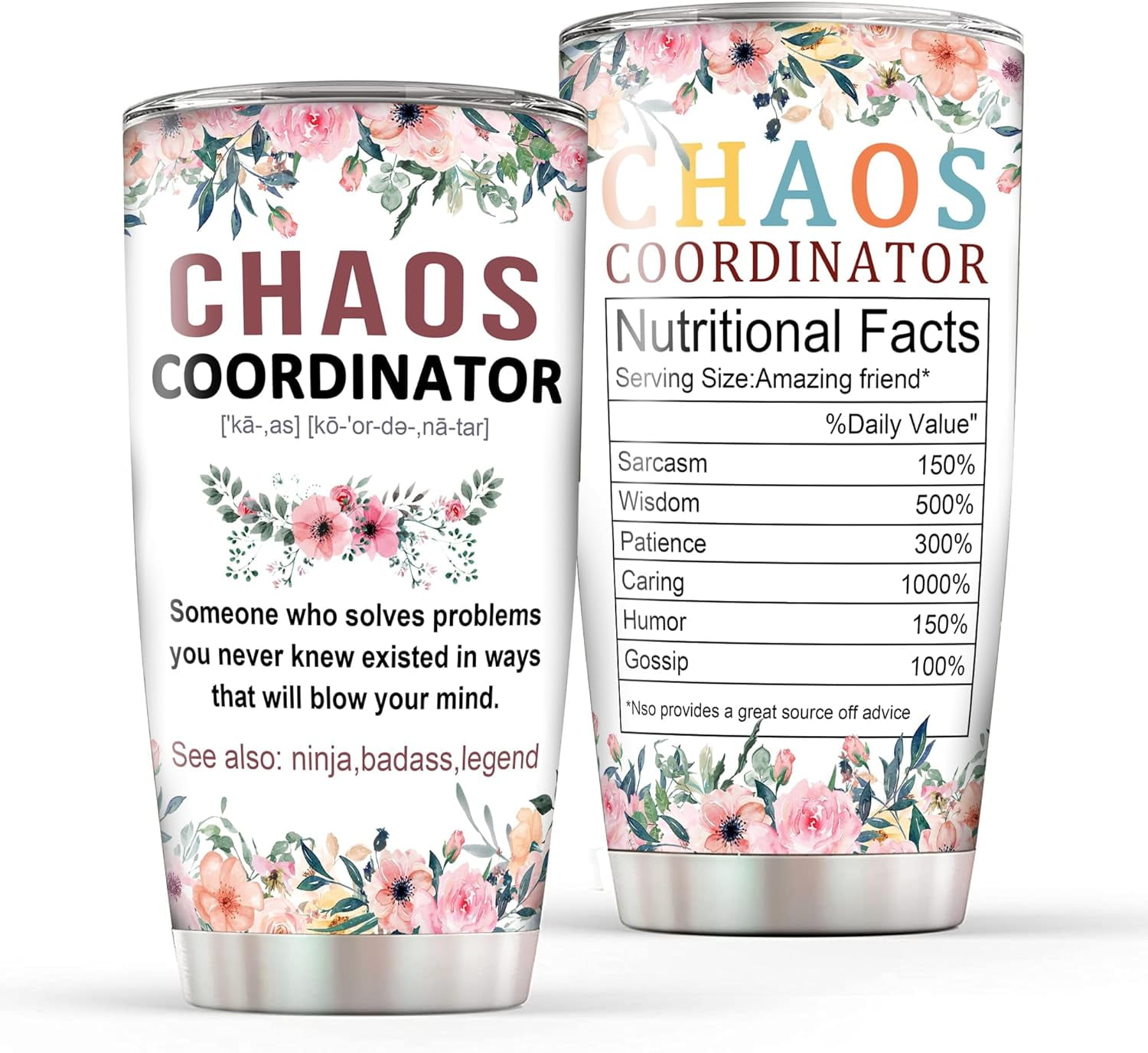 Chaos Coordinator Gifts-Chaos Coordinator Travel Mug with Straw for Mom ...