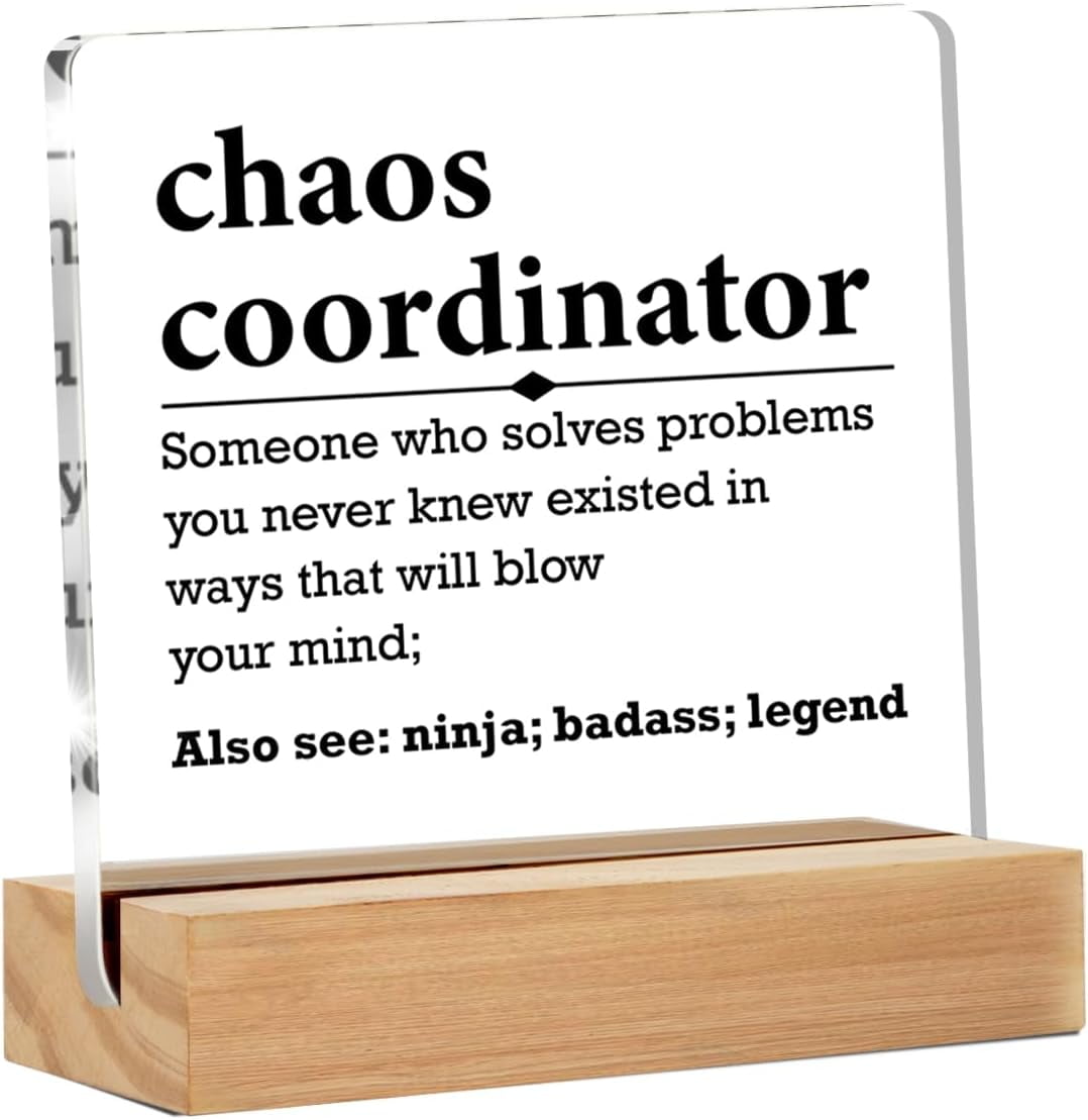 Chaos Coordinator Gifts for Men Women Leader Teacher Mentor Boss ...