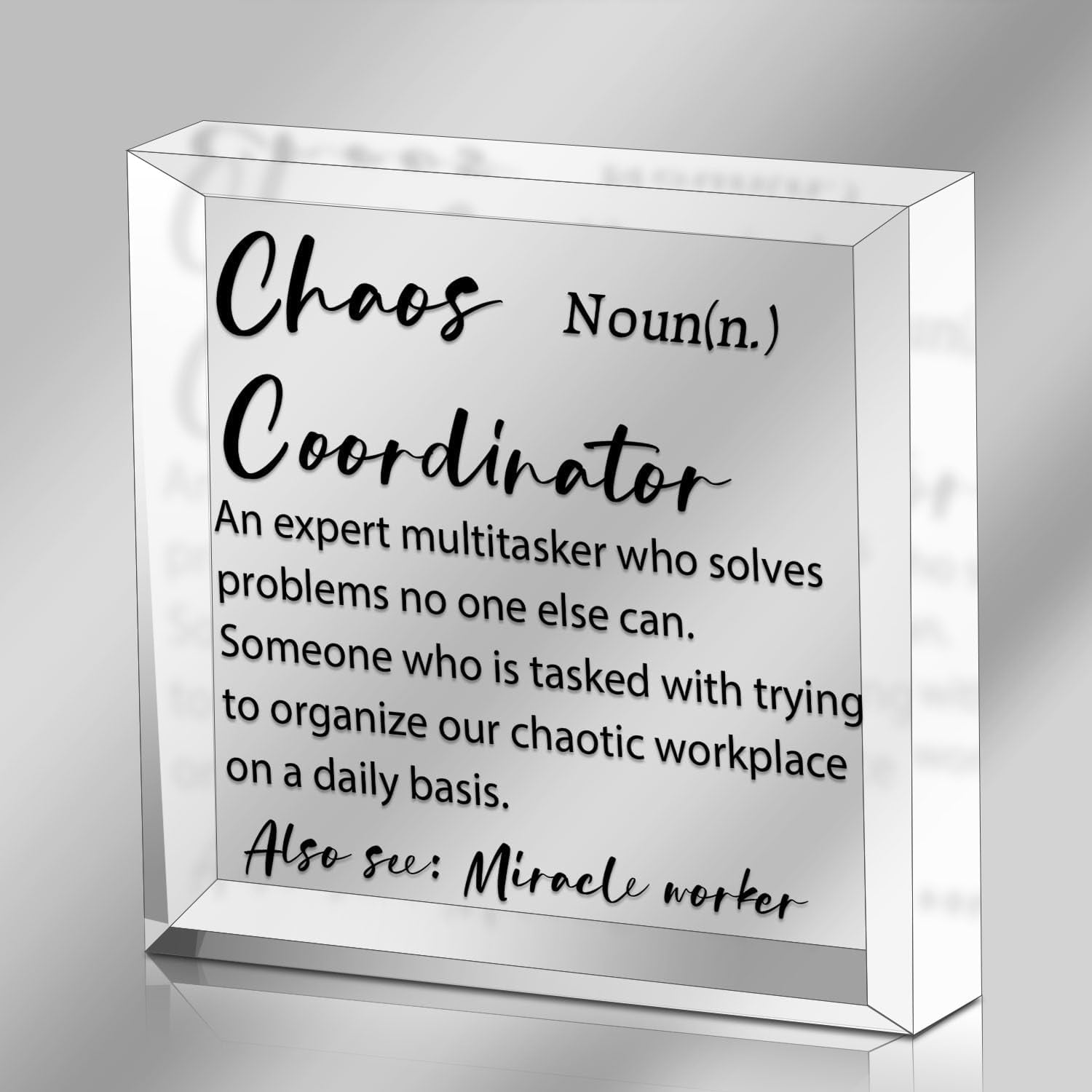 Chaos Coordinator Gifts for Women, Inspirational Gifts for Coworker ...