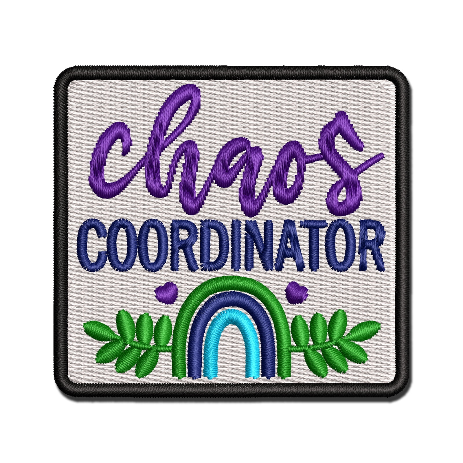 Chaos Coordinator Rainbow Applique Multi-Color Embroidered Iron-On ...