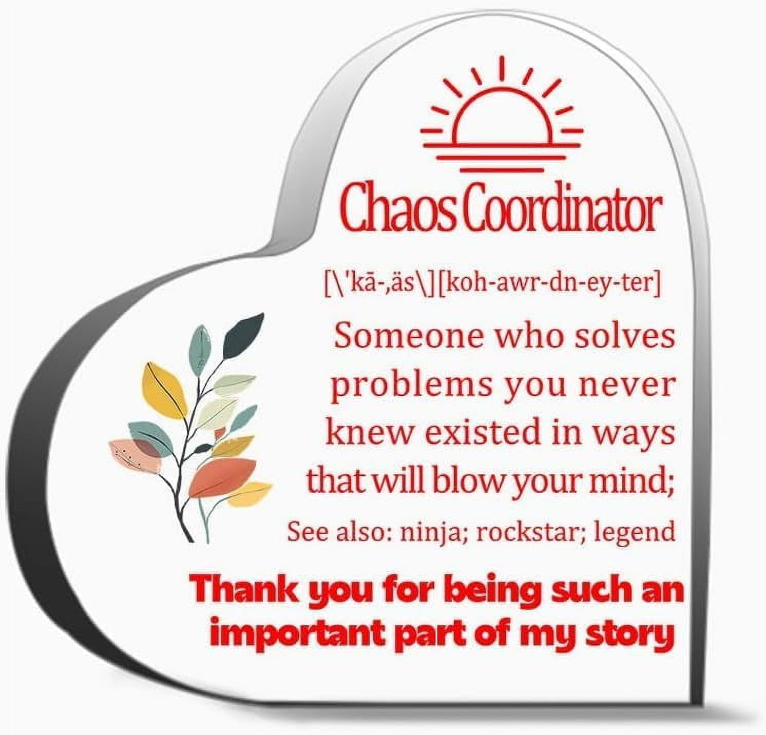 Chaos Coordinator Thank You Gifts Bday Gifts For Office Staff ...