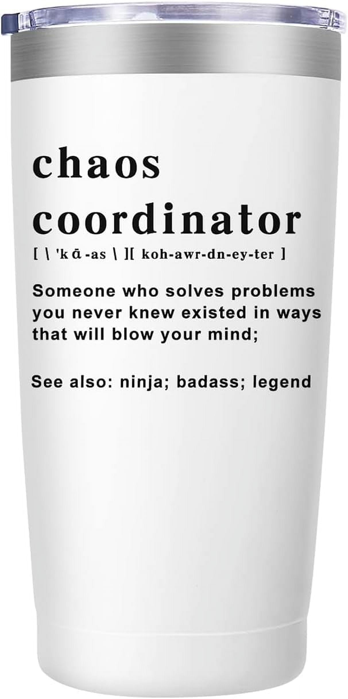 Chaos Coordinator Tumbler Cup,Christmas Idea for Boss Lady,Teacher ...
