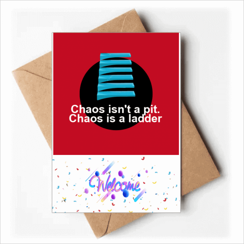 Chaos Pit Ladder Art Deco Fashion Welcome Back Greeting Cards Envelopes ...