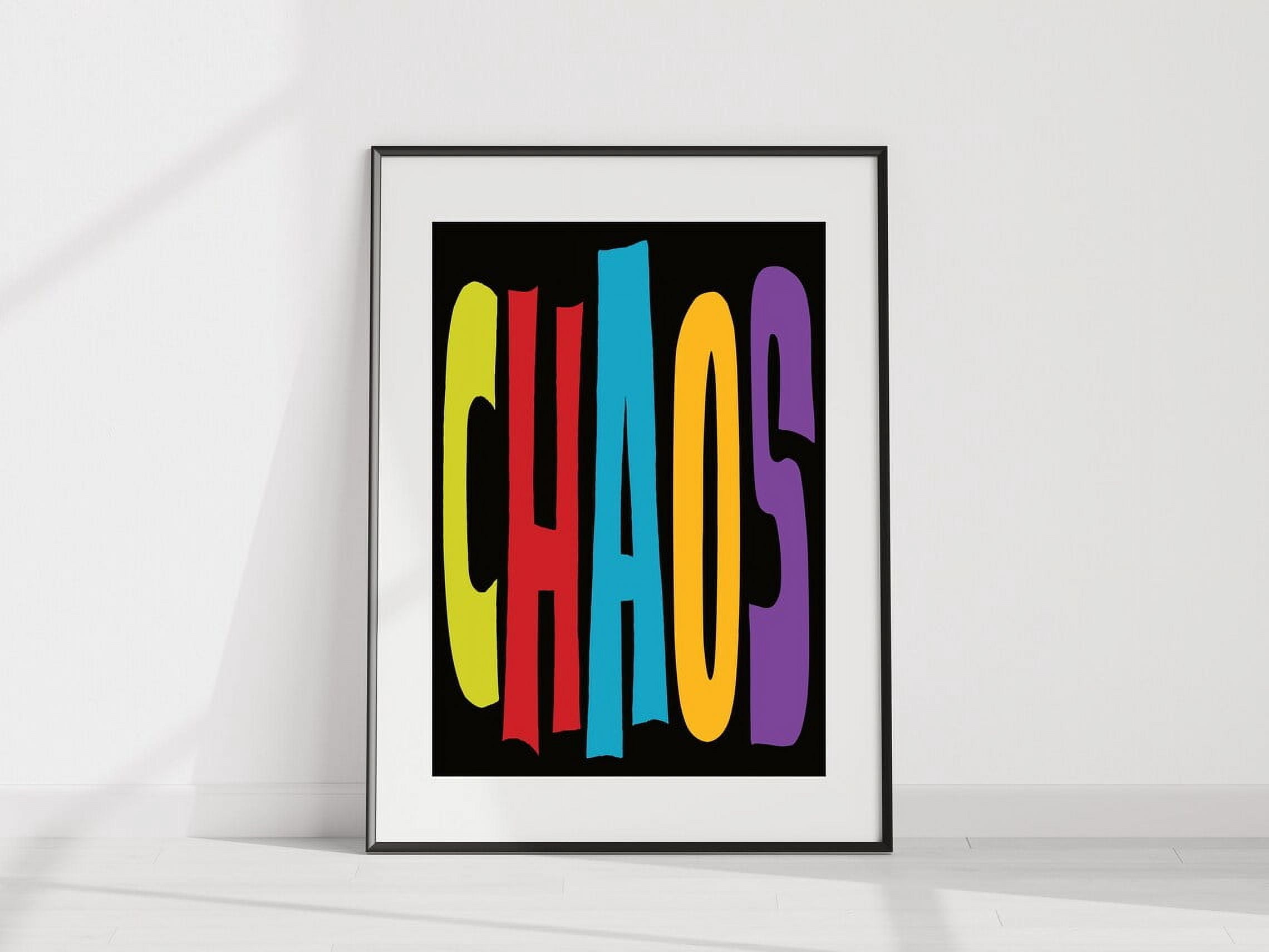 Chaos Poster Art Print Poster, Trendy Wall Art , Typography Print, Boho ...