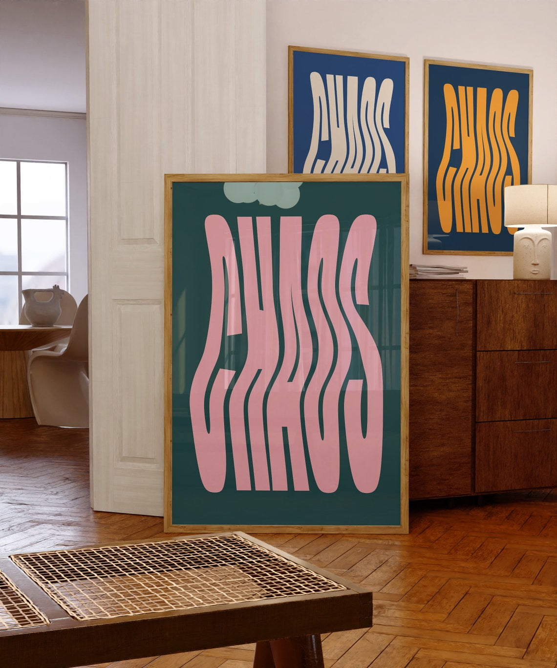 Chaos Poster Modern Art Typography Print Y2K Poster 70S Wall Art Room ...