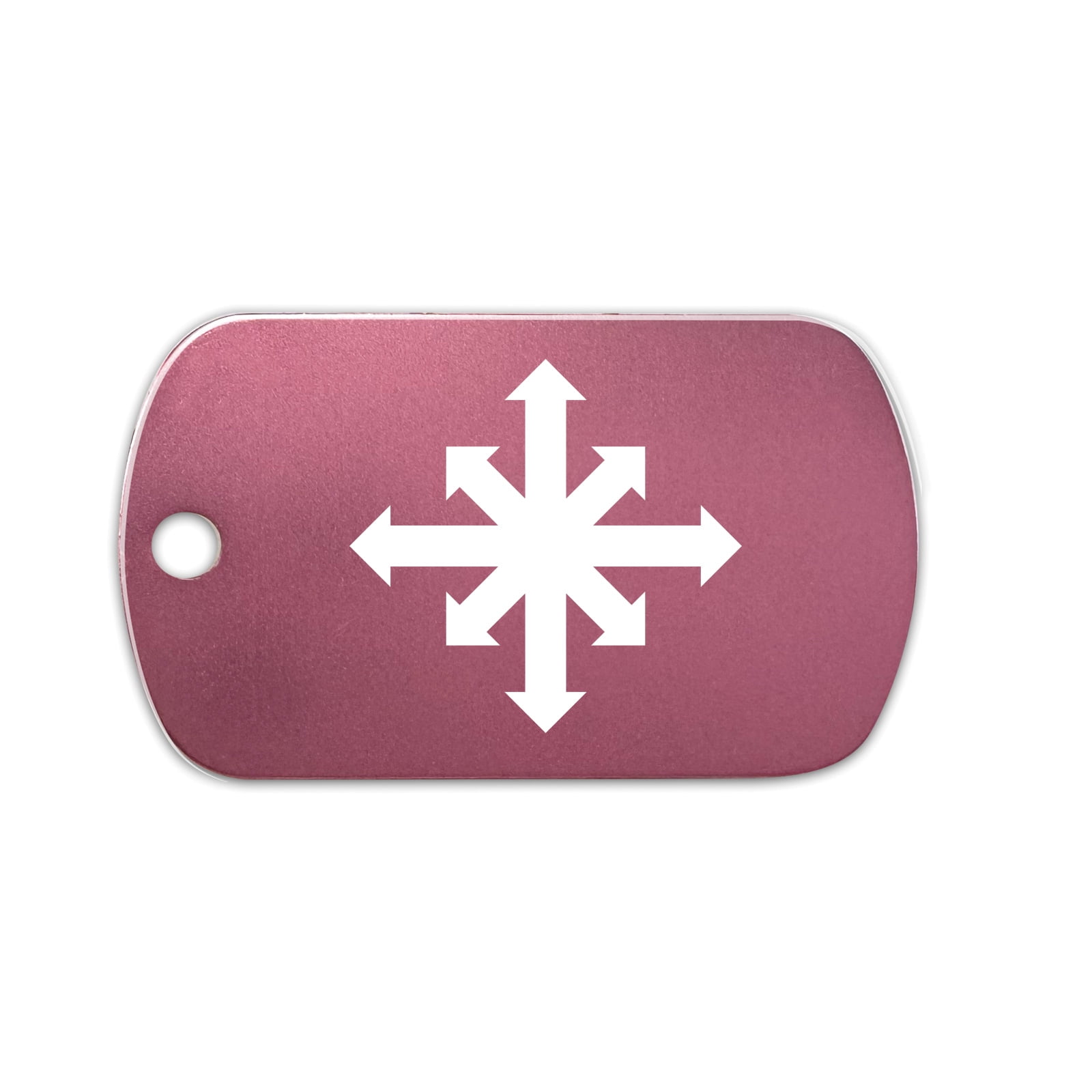 Chaos Symbol V2 GI Dog Tag Aluminum Keychain #1 - Pink - Walmart.com