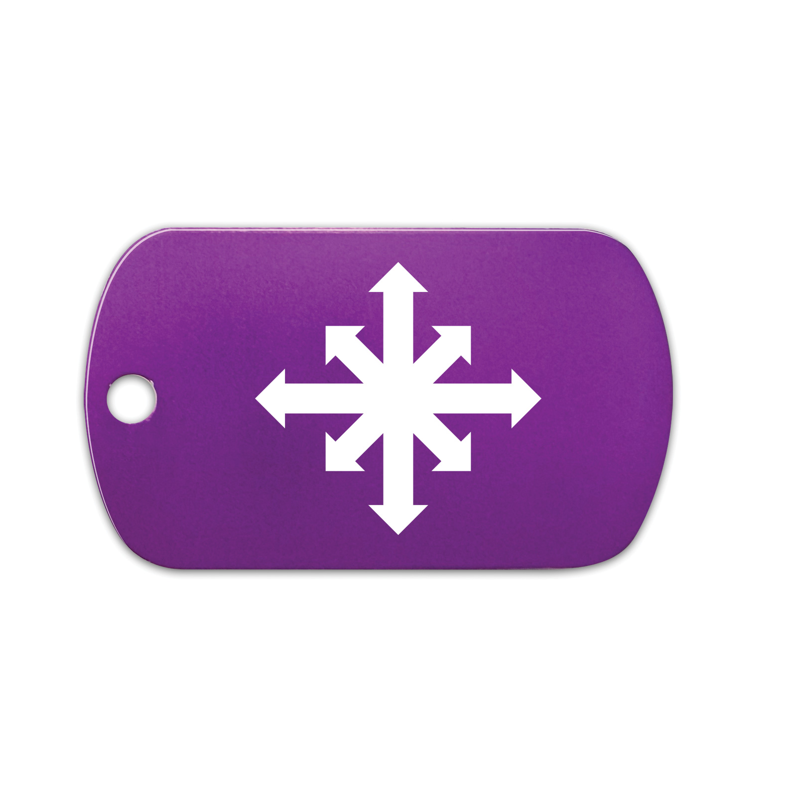 Chaos Symbol V2 GI Dog Tag Aluminum Keychain #1 - Purple - Walmart.com
