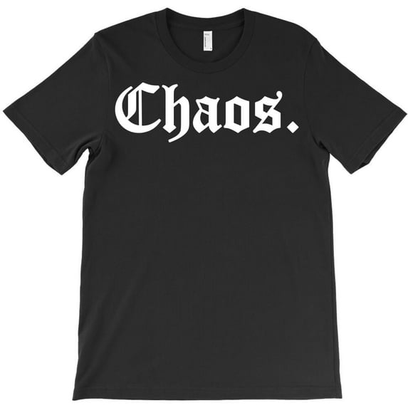 Chaos White Font Funny Minimalist and Modern Design Bold Text Themed ...