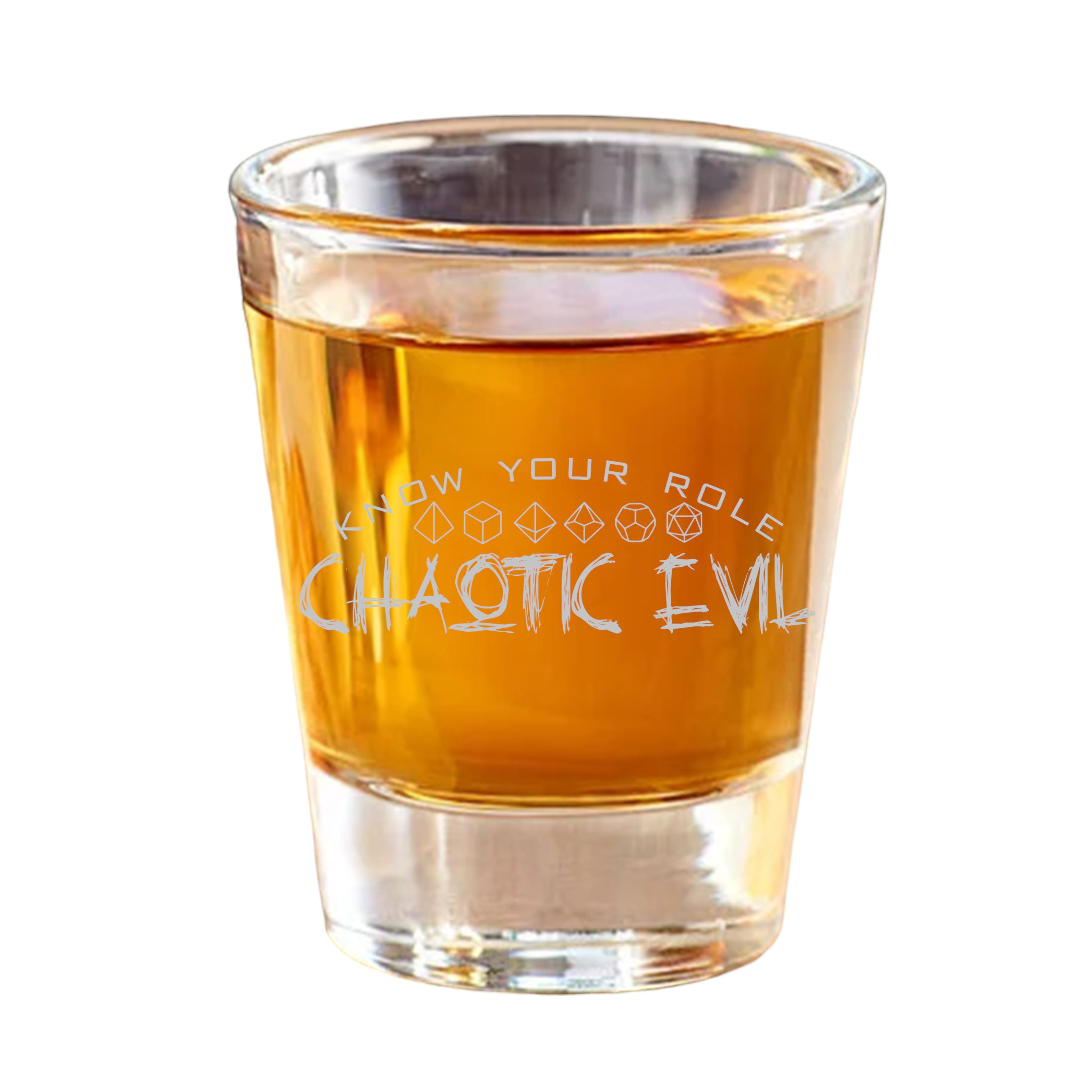 2oz Chaotic Evil - Know Your Role - Shot Glass - Walmart.com