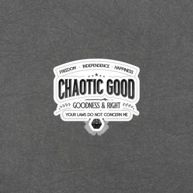 Chaotic Good Alignment Rpg Sticker - Dnd Inspired Gamer Decalphone ...
