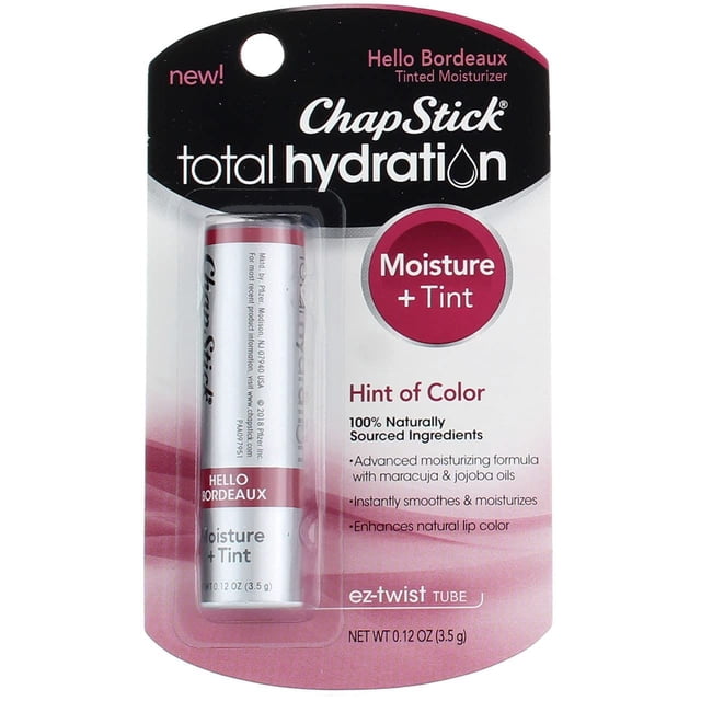 ChapStick Total Hydration 100% Natural Lip Moisturizer with Argan Oil ...