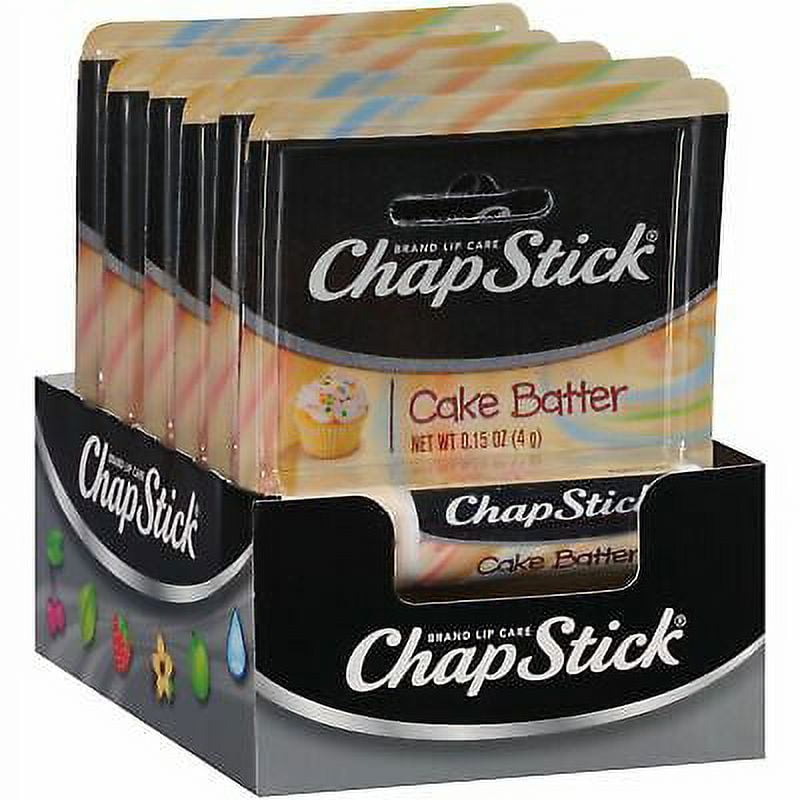 ChapStick Cake Batter Flavor Lip Balm, 12 Sticks, Skin Protectant for ...