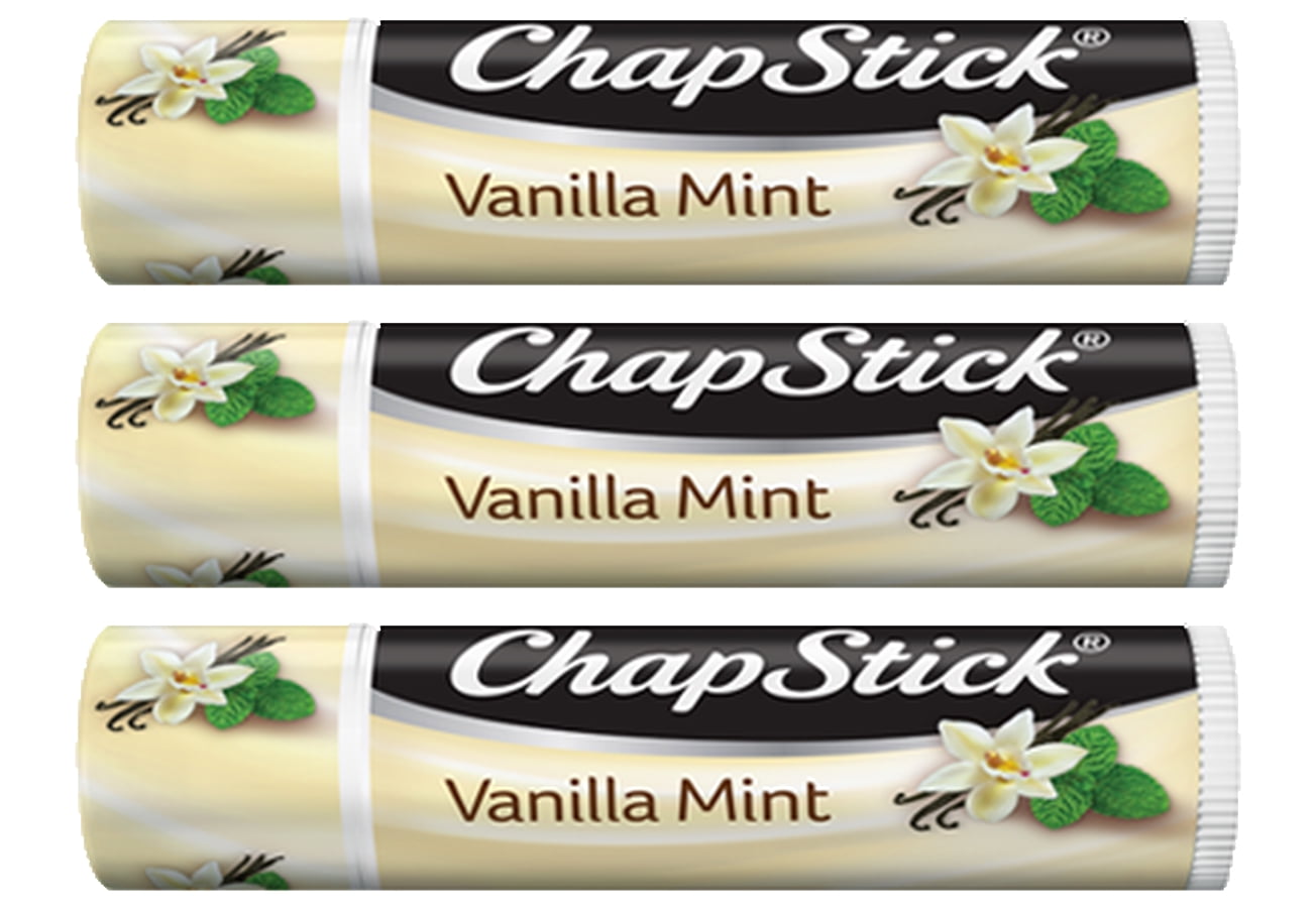 ChapStick Classic Lip Balm Tubes, Vanilla Mint, 0.15oz, 3 Pack ...