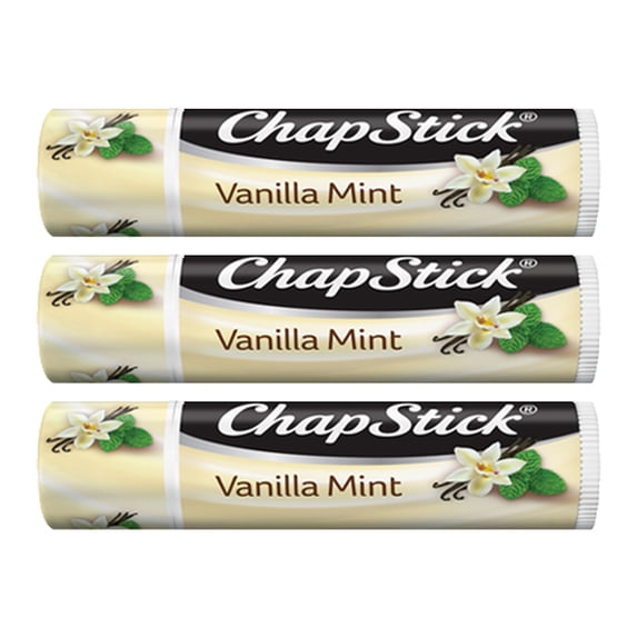 ChapStick Classic Lip Balm Tubes, Vanilla Mint, 0.15oz, 3 Pack ...