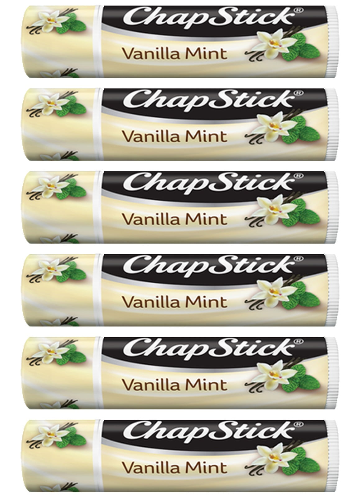 ChapStick Brand Single Flavor Vanilla Mint Lip Balm Tubes, 0.15oz, Pack ...
